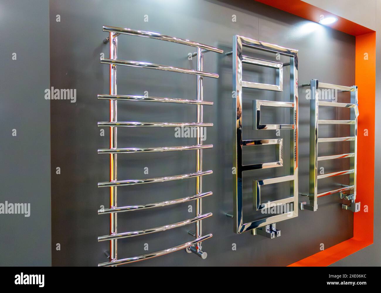 Heated towel rails with wall-mounted heating radiators with combined ...