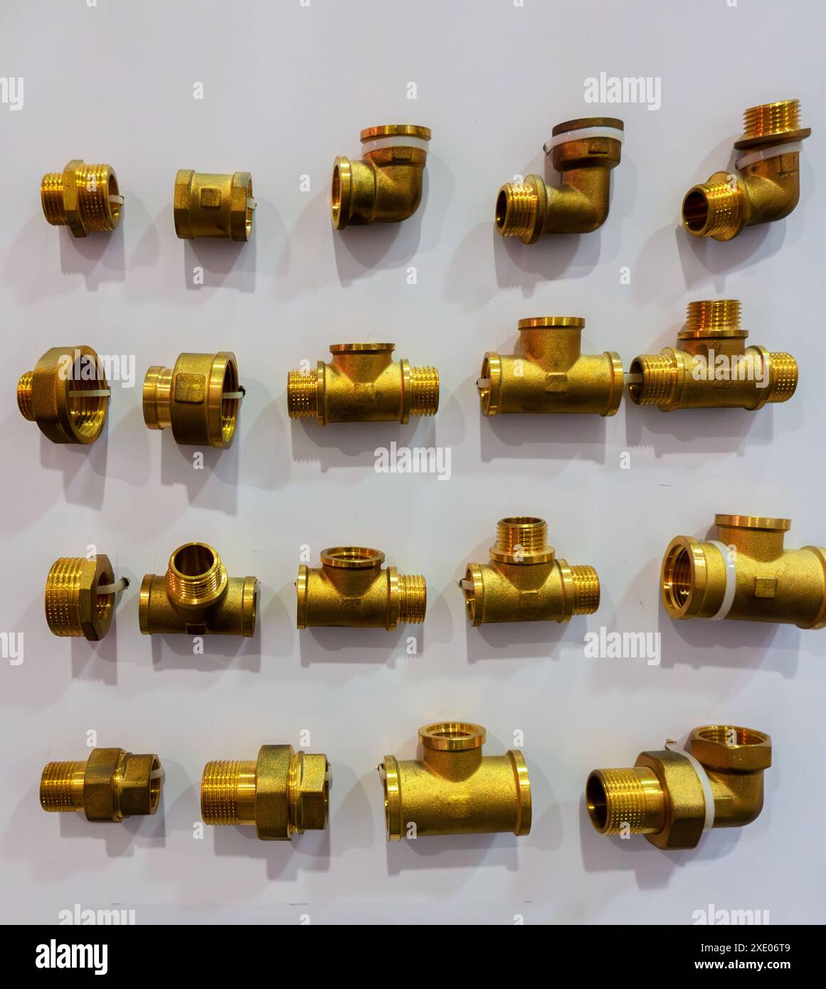Metal threaded connections for plastic pipes Stock Photo - Alamy