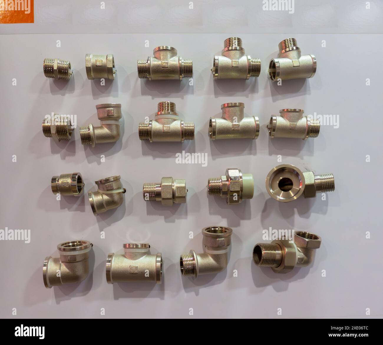 Metal threaded connections for plastic pipes Stock Photo - Alamy