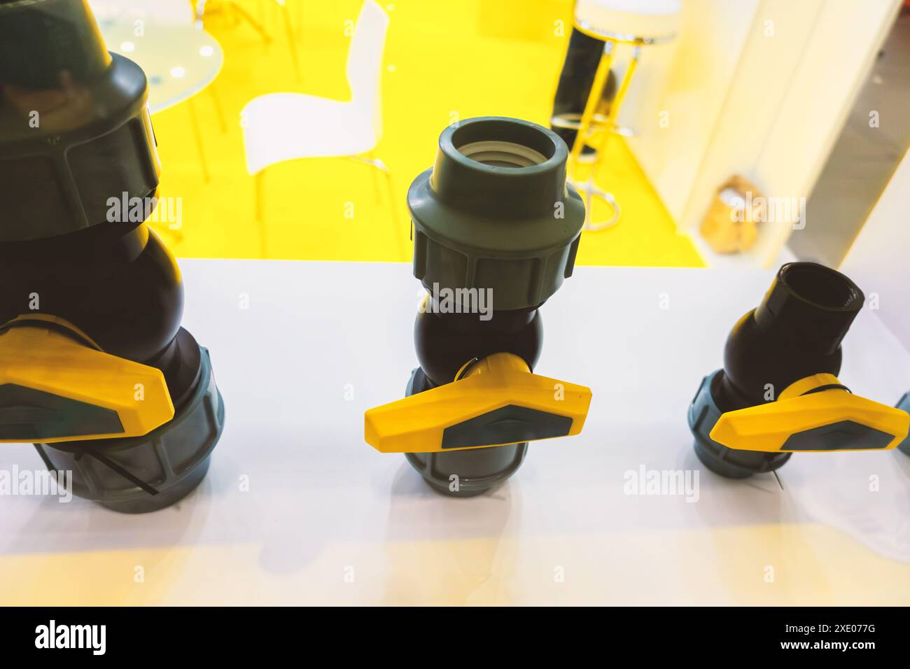 Plastic tap with hose connectors Stock Photo - Alamy