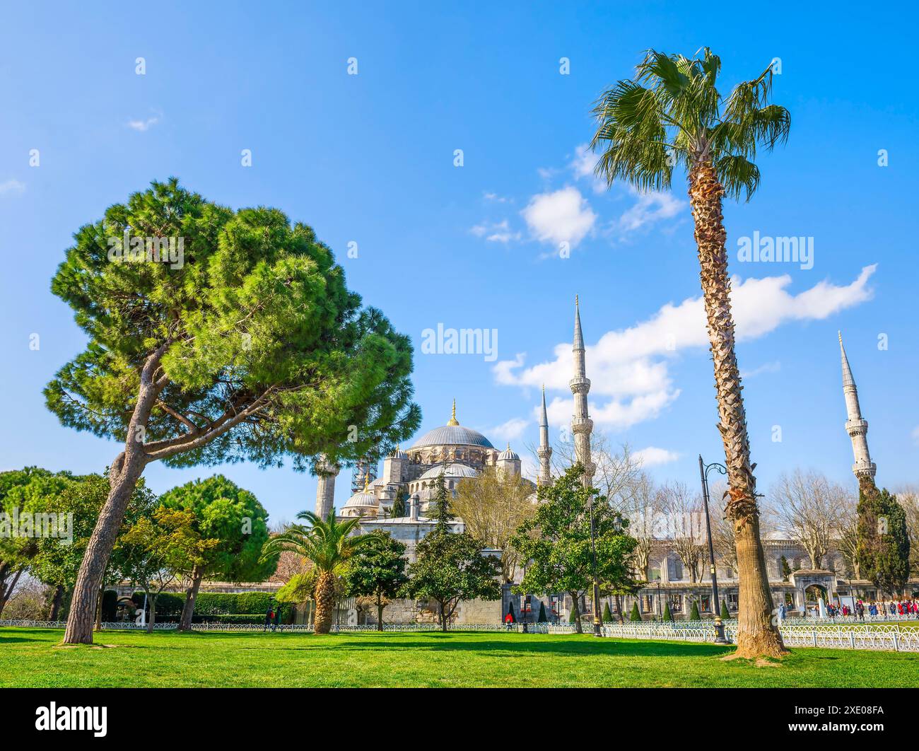 Blue Mosque park Stock Photo - Alamy