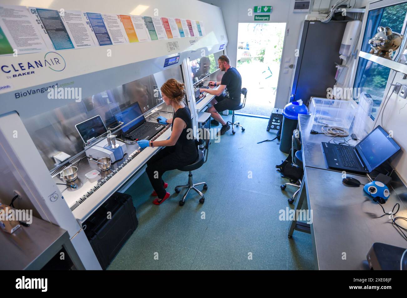 25 June 2024, Mecklenburg-Western Pomerania, Lärz: Laboratory manager ...