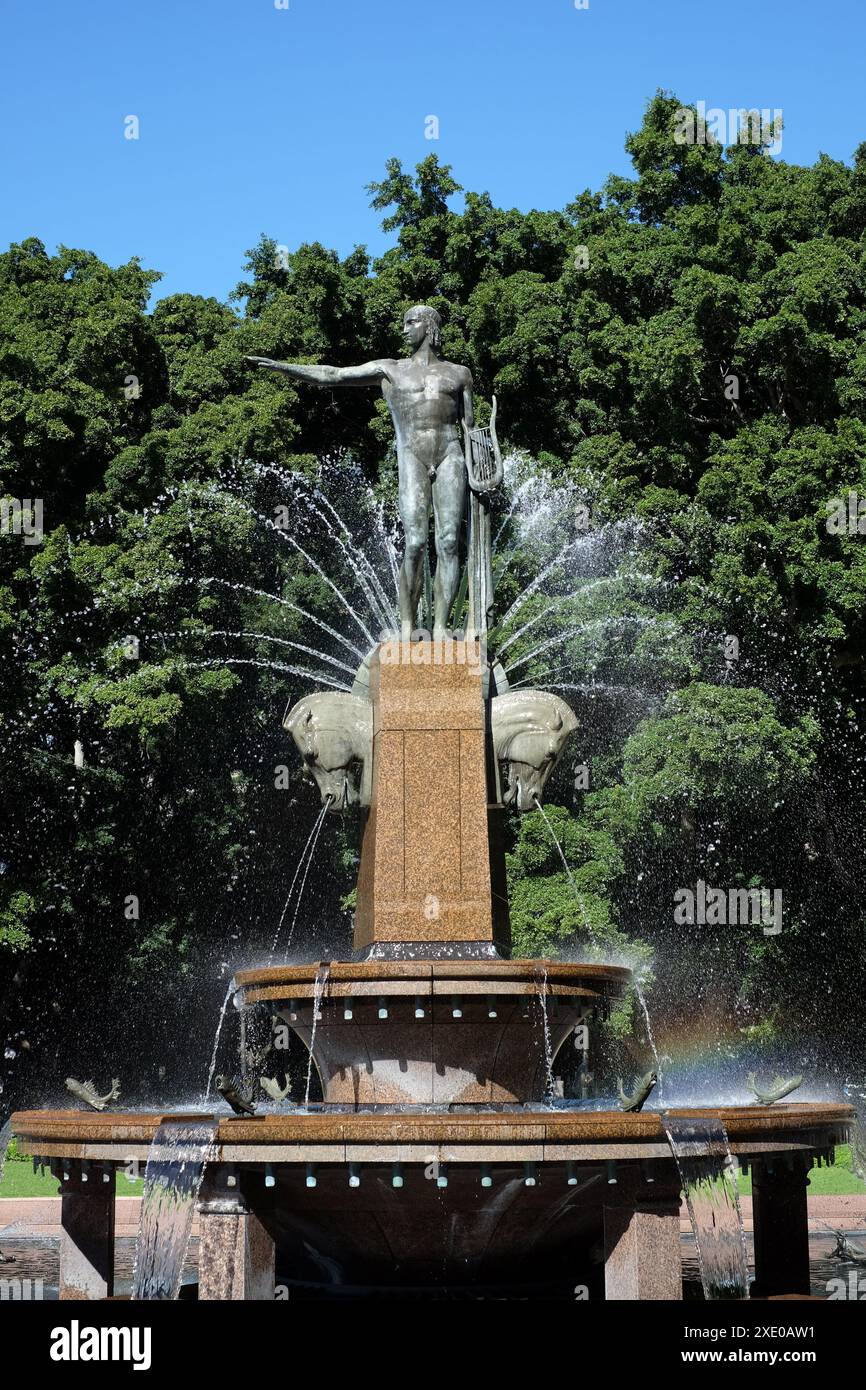 The bronze Apollo of The Archibald (Memorial) Fountain (1932 ) Sculpted ...