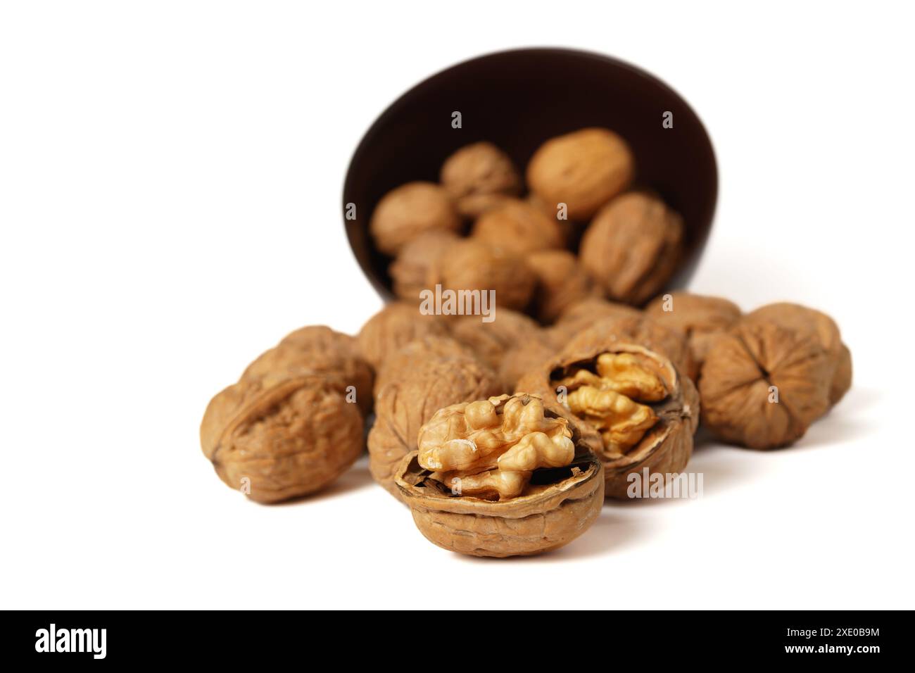 Walnuts in a group Cut Out Stock Images & Pictures - Alamy