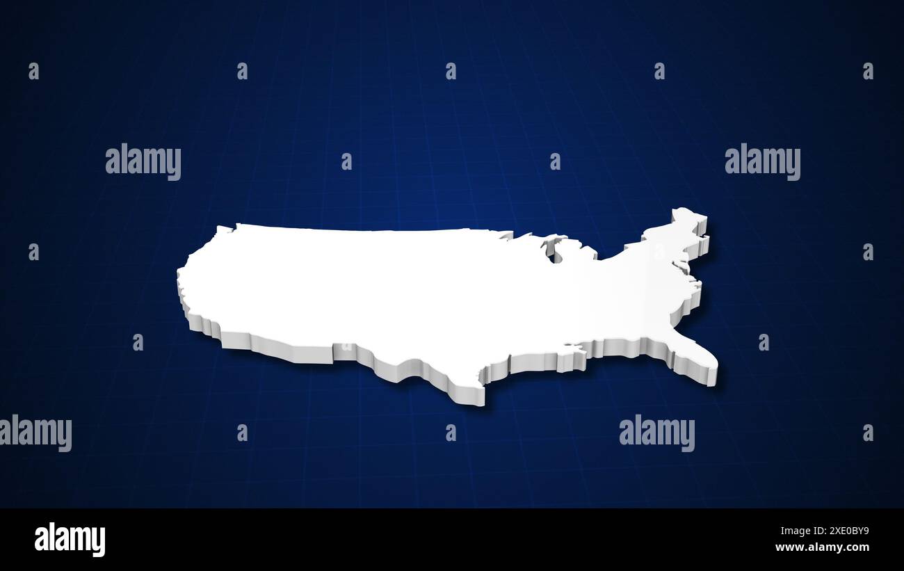 American map outline hi-res stock photography and images - Alamy