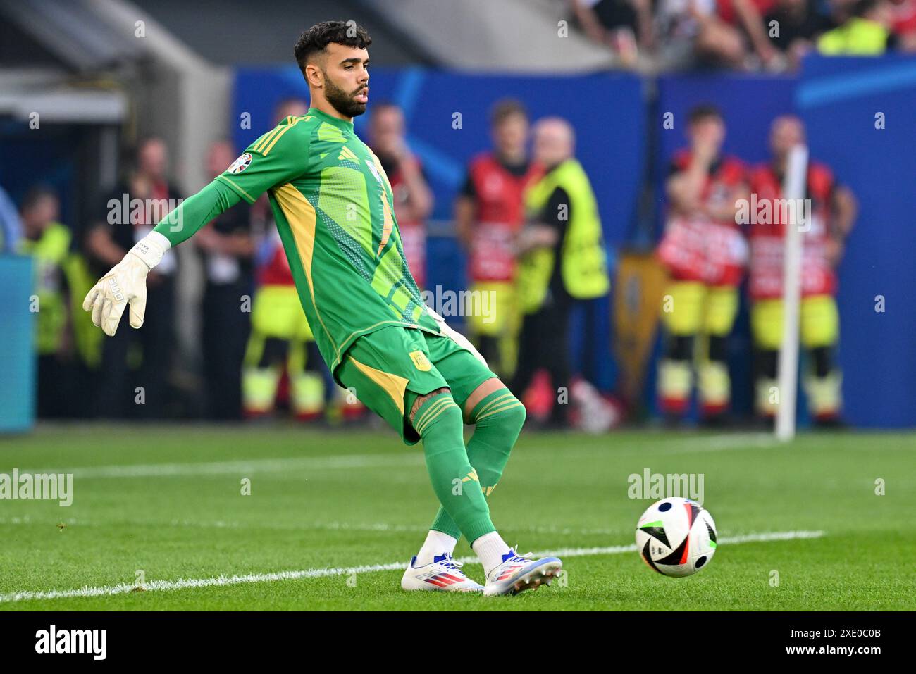 Dusseldorf, Germany. 24th June, 2024. goalkeeper David Raya (1) of ...
