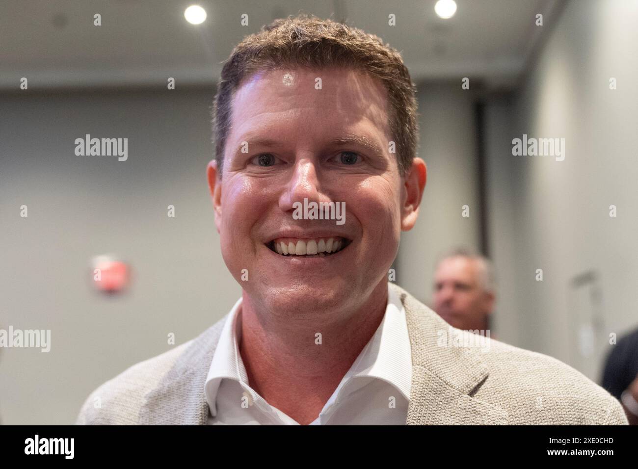 Whole Foods CEO Jason Buechel poses after keynote conversation with ...