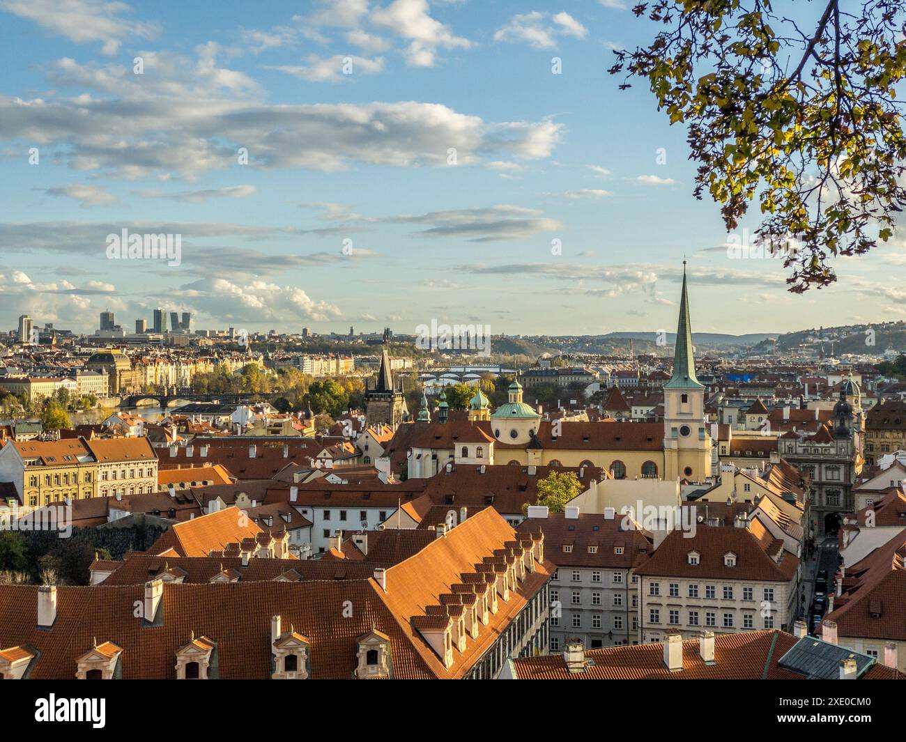 Prague castle rooftop view hi-res stock photography and images - Alamy