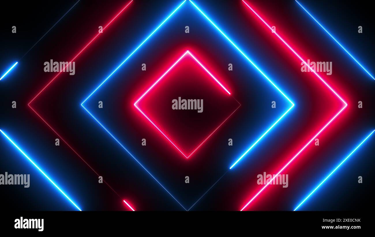 Digital animation polygon geometric tunnel hi-res stock photography and ...