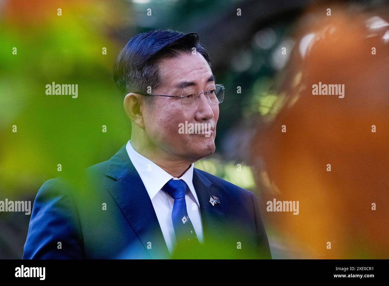 Republic of Korea Minister of National Defence Shin Won-sik during a ...