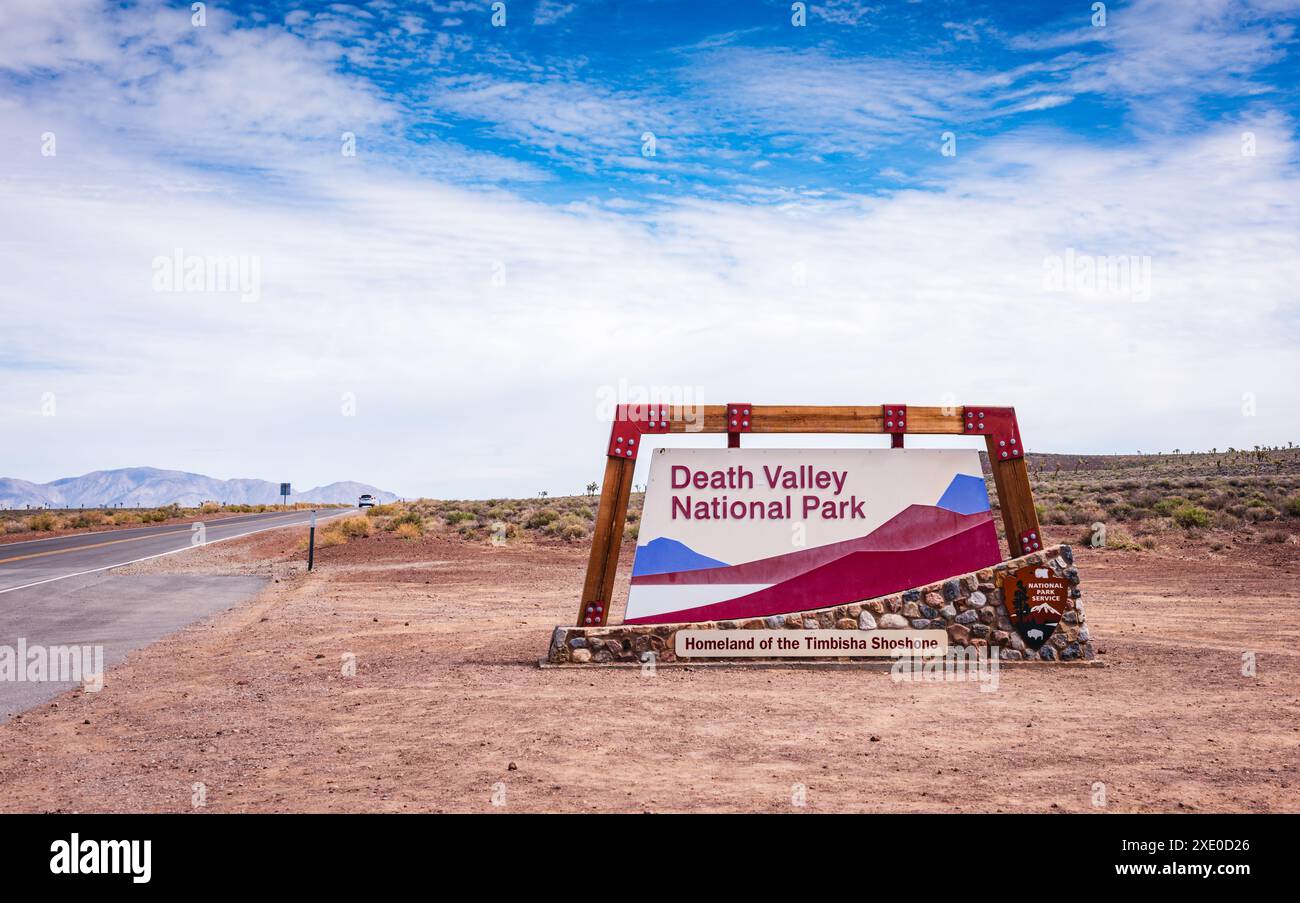 Death valley national park sign hi-res stock photography and images - Alamy