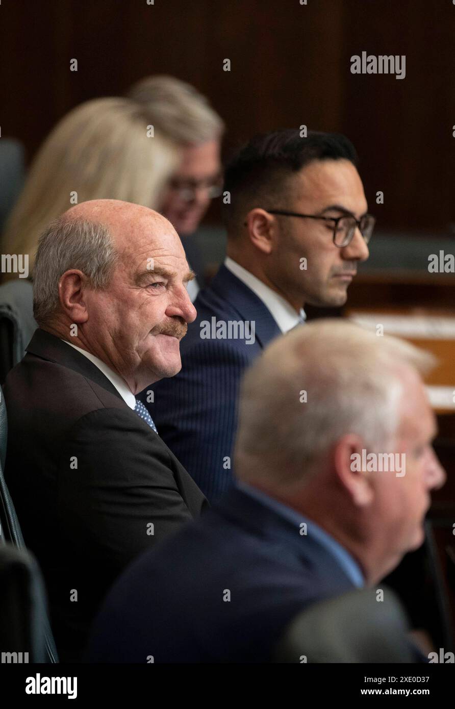 PARLIAMENT BACK Liberal Member for Lyon Mark Shelton at the Parliament ...