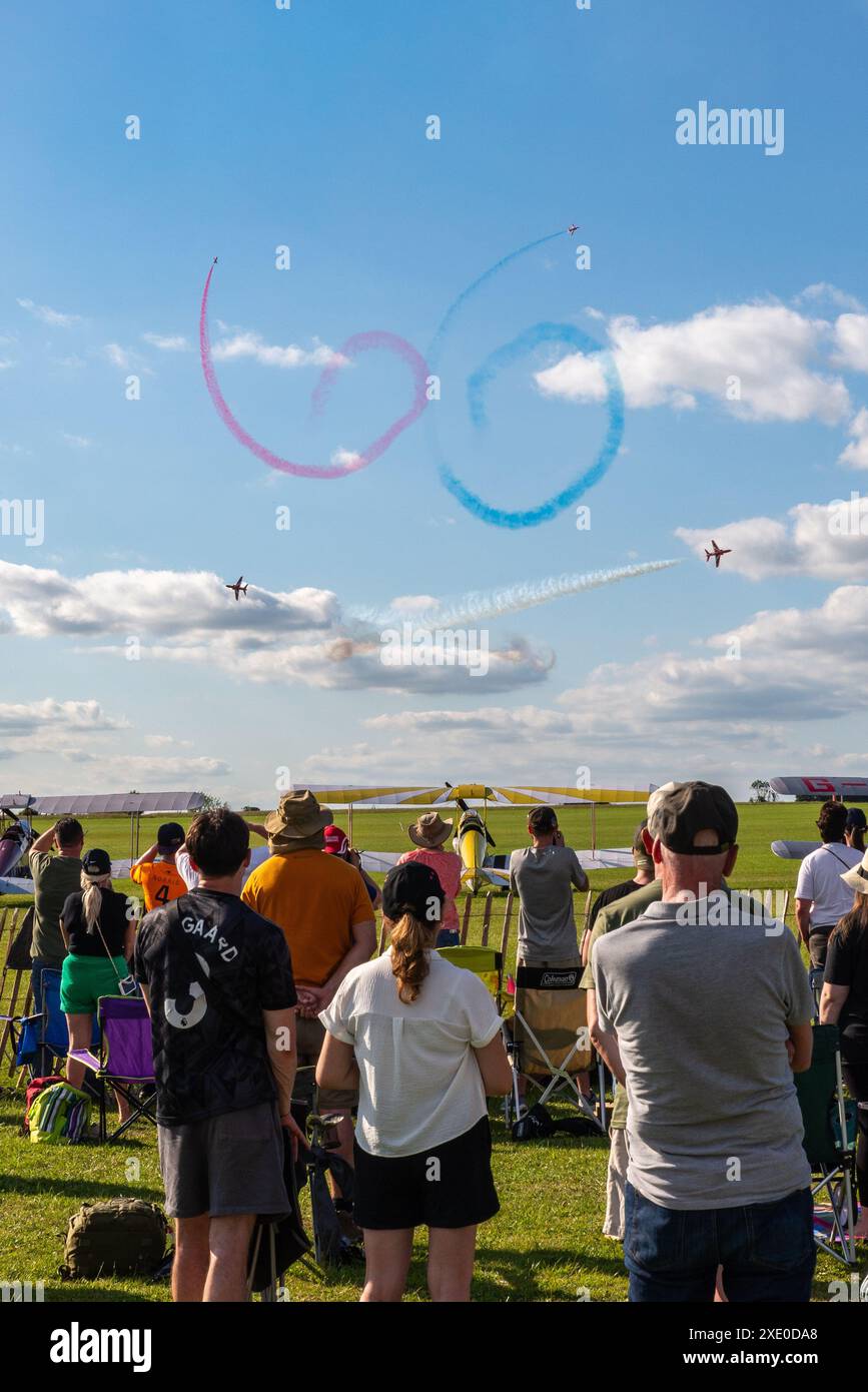 RAF Red Arrows display team displaying at the Sywell Airshow 2024 in ...