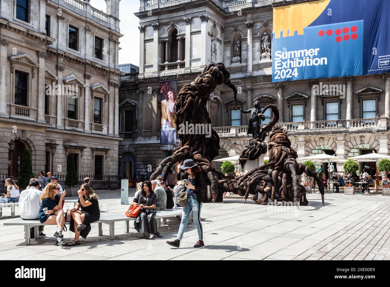 The summer exhibition at the royal academy of arts hi-res stock ...
