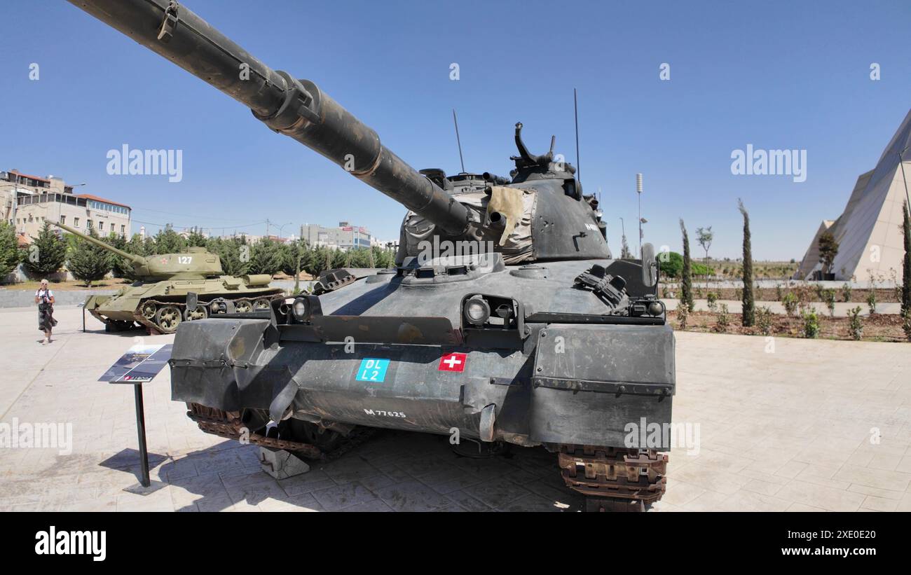 Royal Tank Museum, Amman, Jordan - May 4, 2024: Panoramic view of the ...