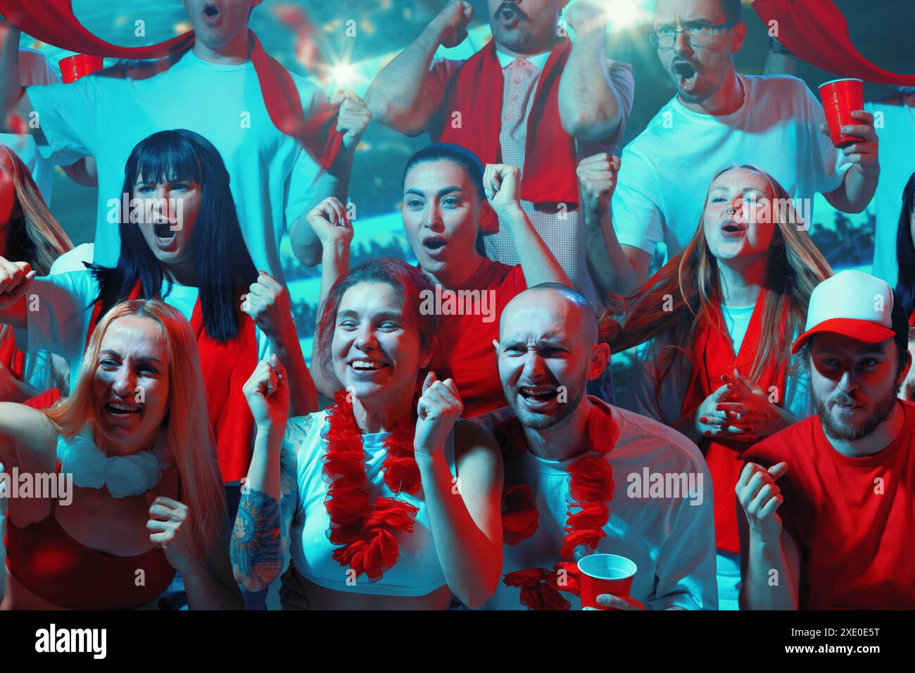 Winning Moment. Supporters exude energy and passion as they cheer for ...