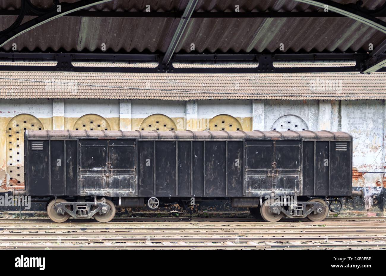 Old railway freight cars Stock Photo - Alamy