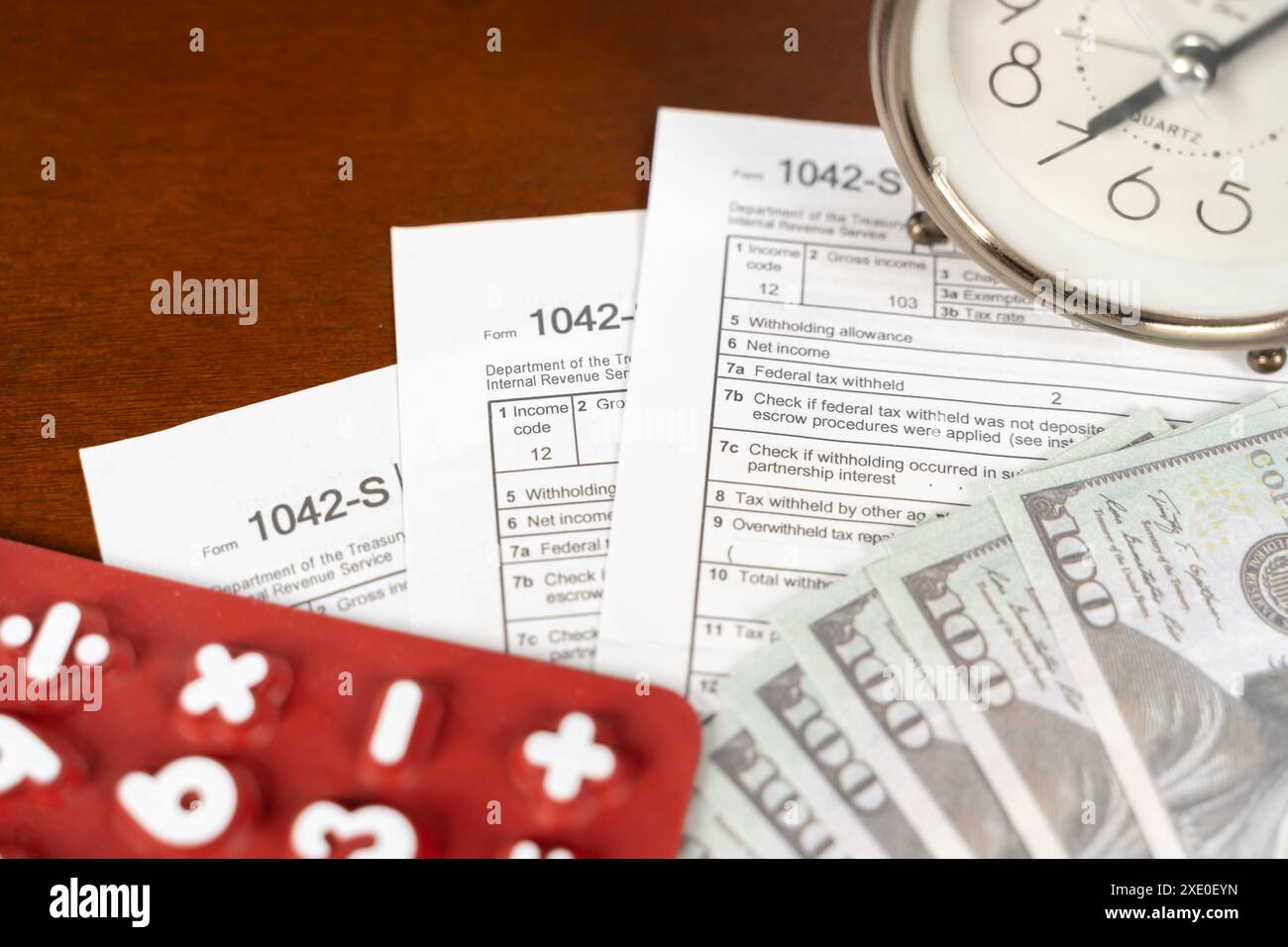 Stack tax return forms hi-res stock photography and images - Alamy