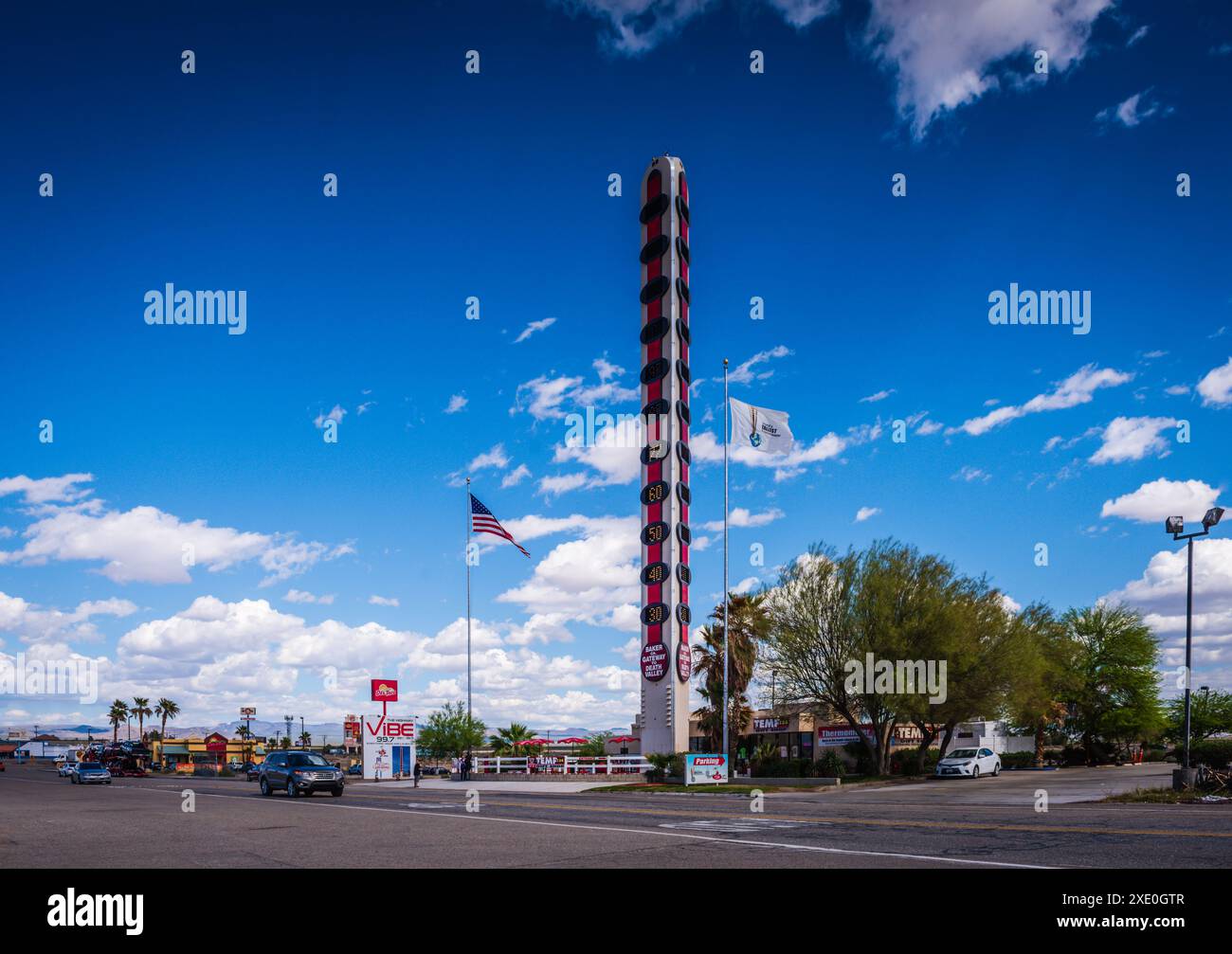 Baker, California USA - March 27, 2017: The World's Tallest Thermometer ...