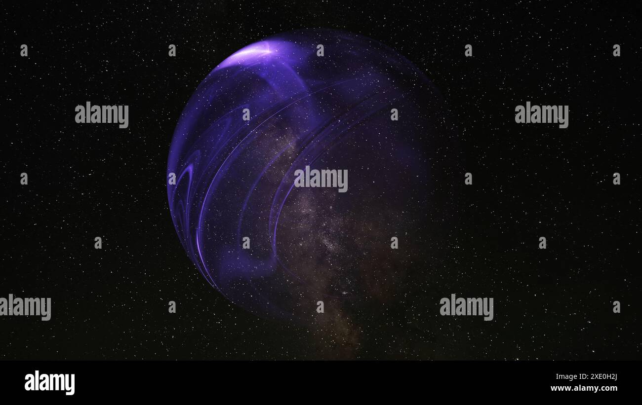 Glow sphere planet structure in space Stock Photo - Alamy