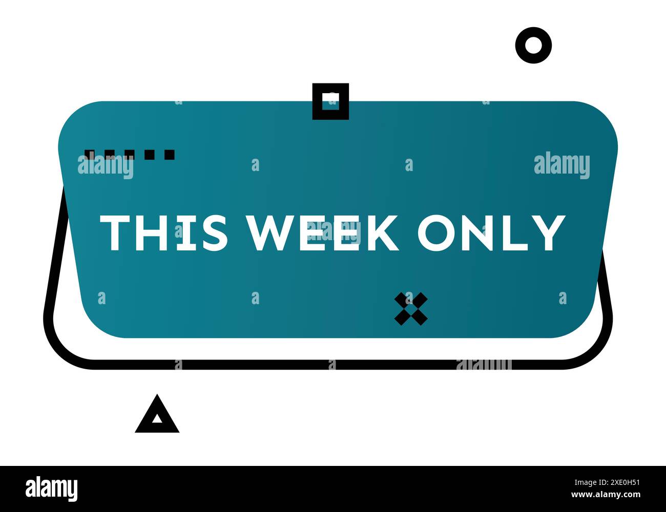 This week only geometric trendy banner. Modern gradient shape with ...