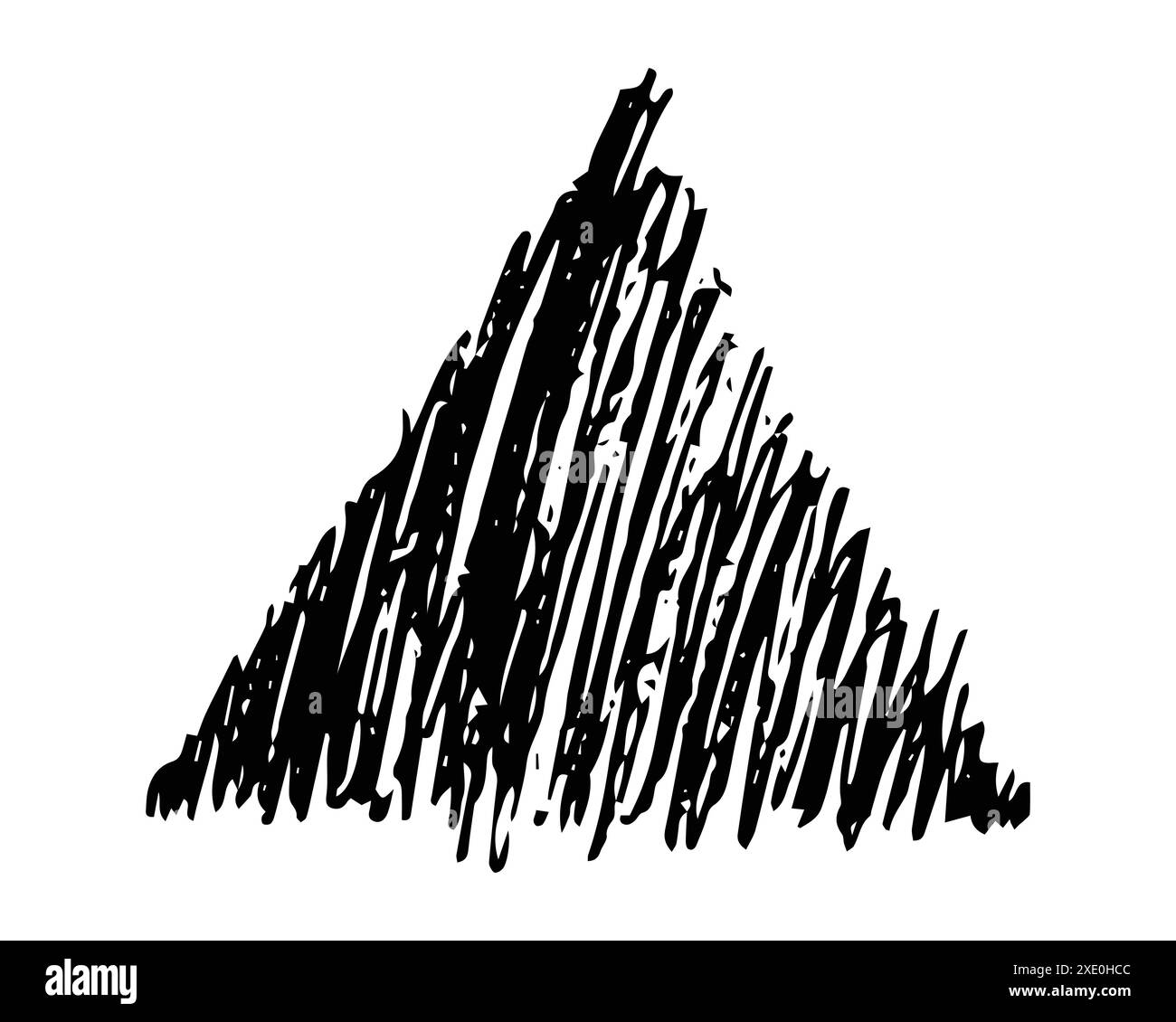 Sketch Scribble Smear Triangle. Hand drawn Pencil Scribble. Vector ...