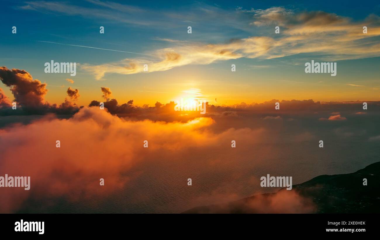 Bright sunset sea in hi-res stock photography and images - Alamy