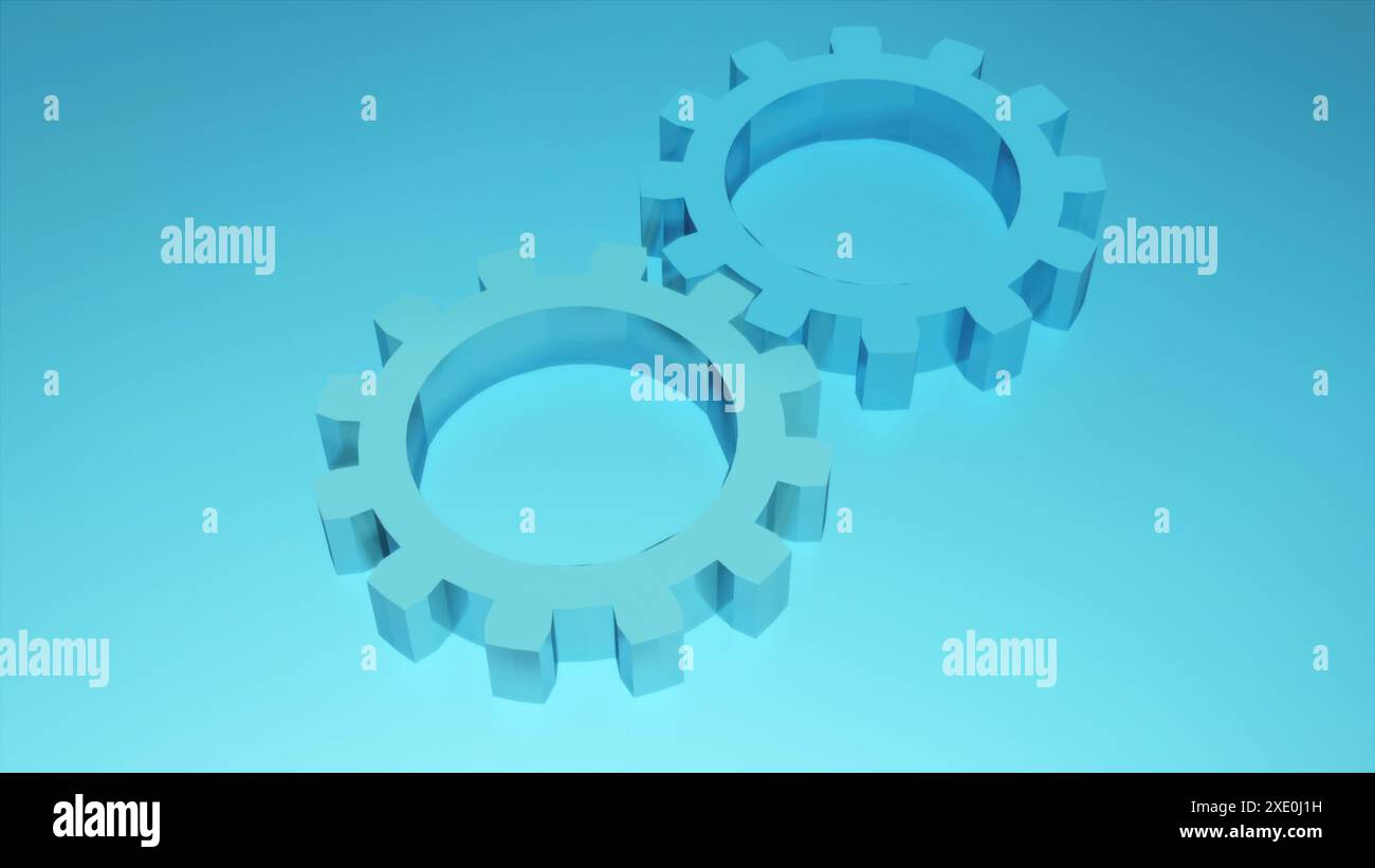 Gears 3d render Stock Photo - Alamy