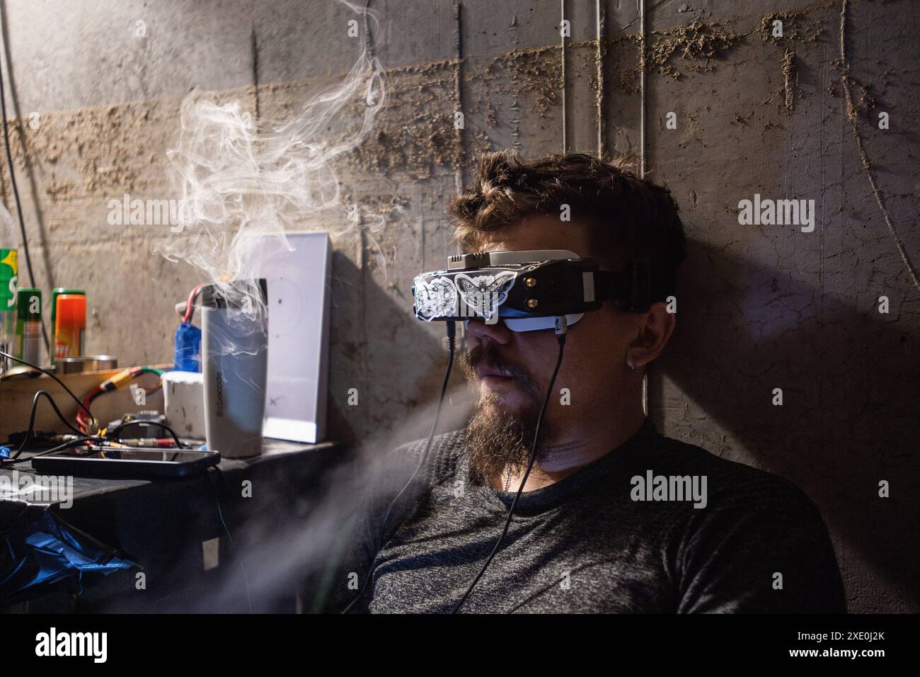 The pilot (codename "Yoyo") of a Ukrainian FPV drone unit from the 92nd ...