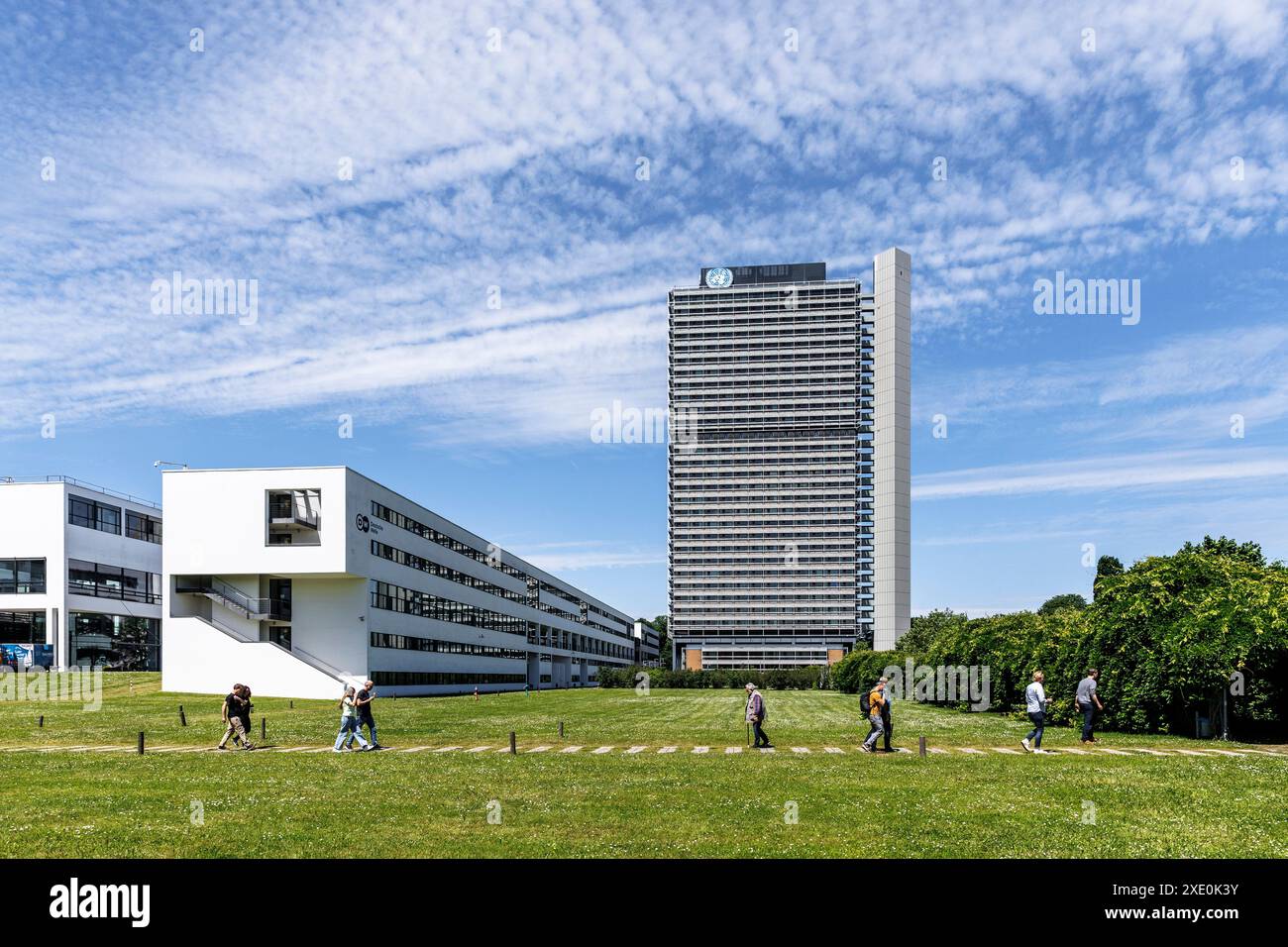 headquarters of the Deutsche Welle and the office building Tall Eugen ...