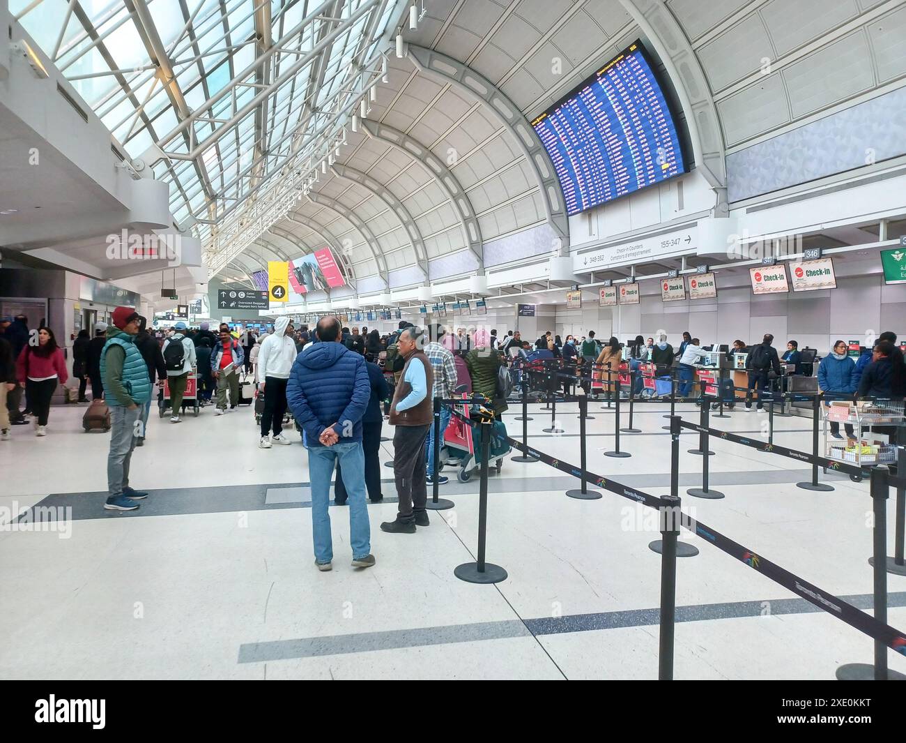 Toronto, ON, Canada - June 21, 2024: Inside view of the Toronto Pearson ...