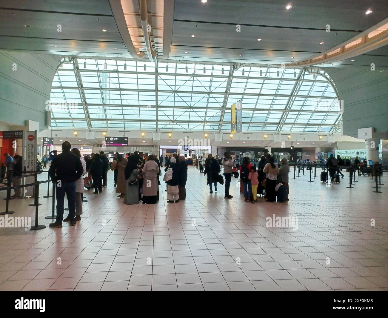 Toronto, ON, Canada - June 21, 2024: Inside view of the Toronto Pearson International Airport ...