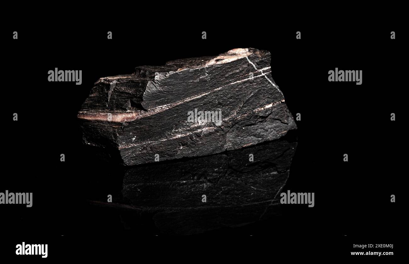 Macro Close up image of raw material Manganese Ore rock isolated Stock ...