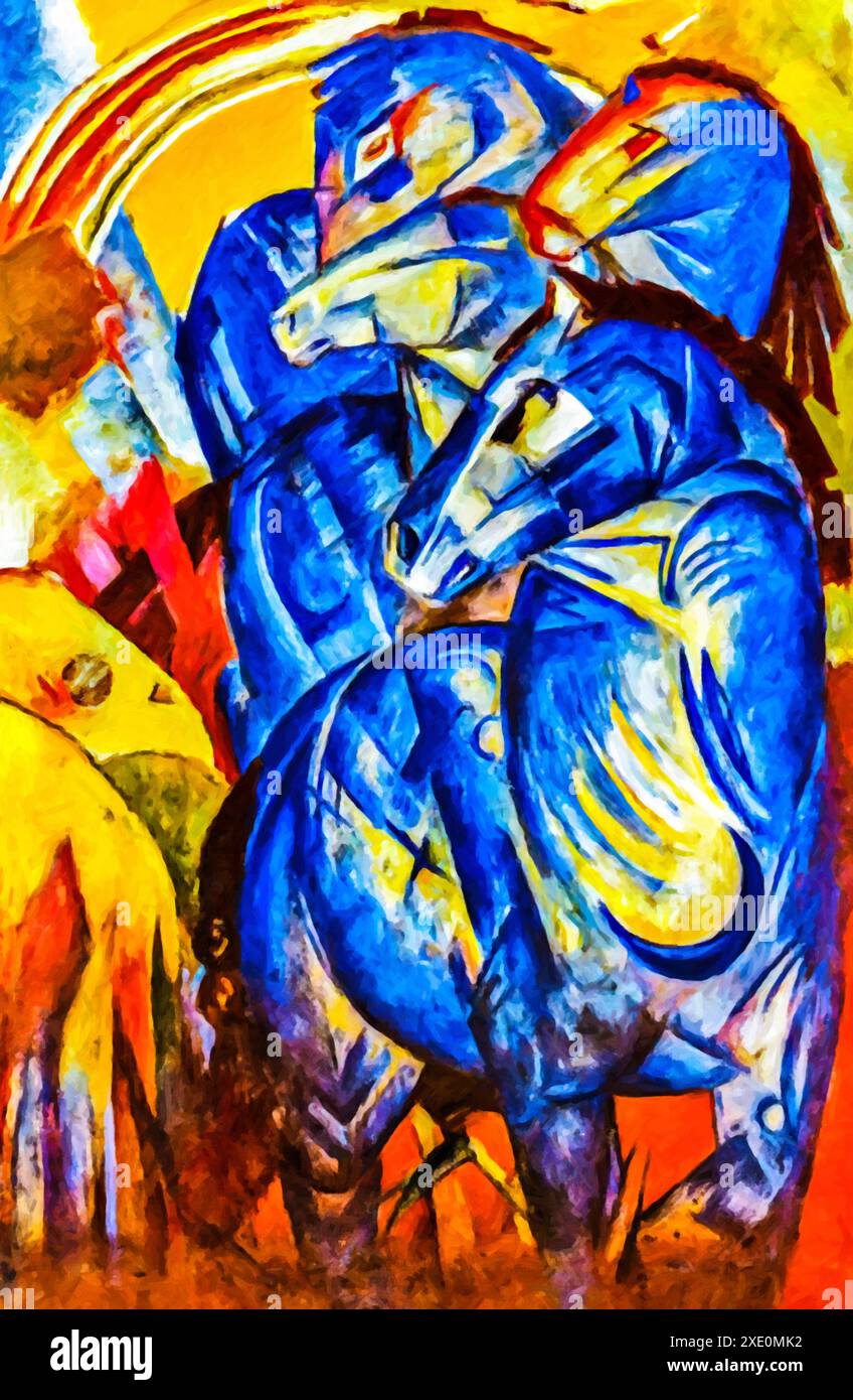 Franz marc blue horses Stock Vector Images - Alamy