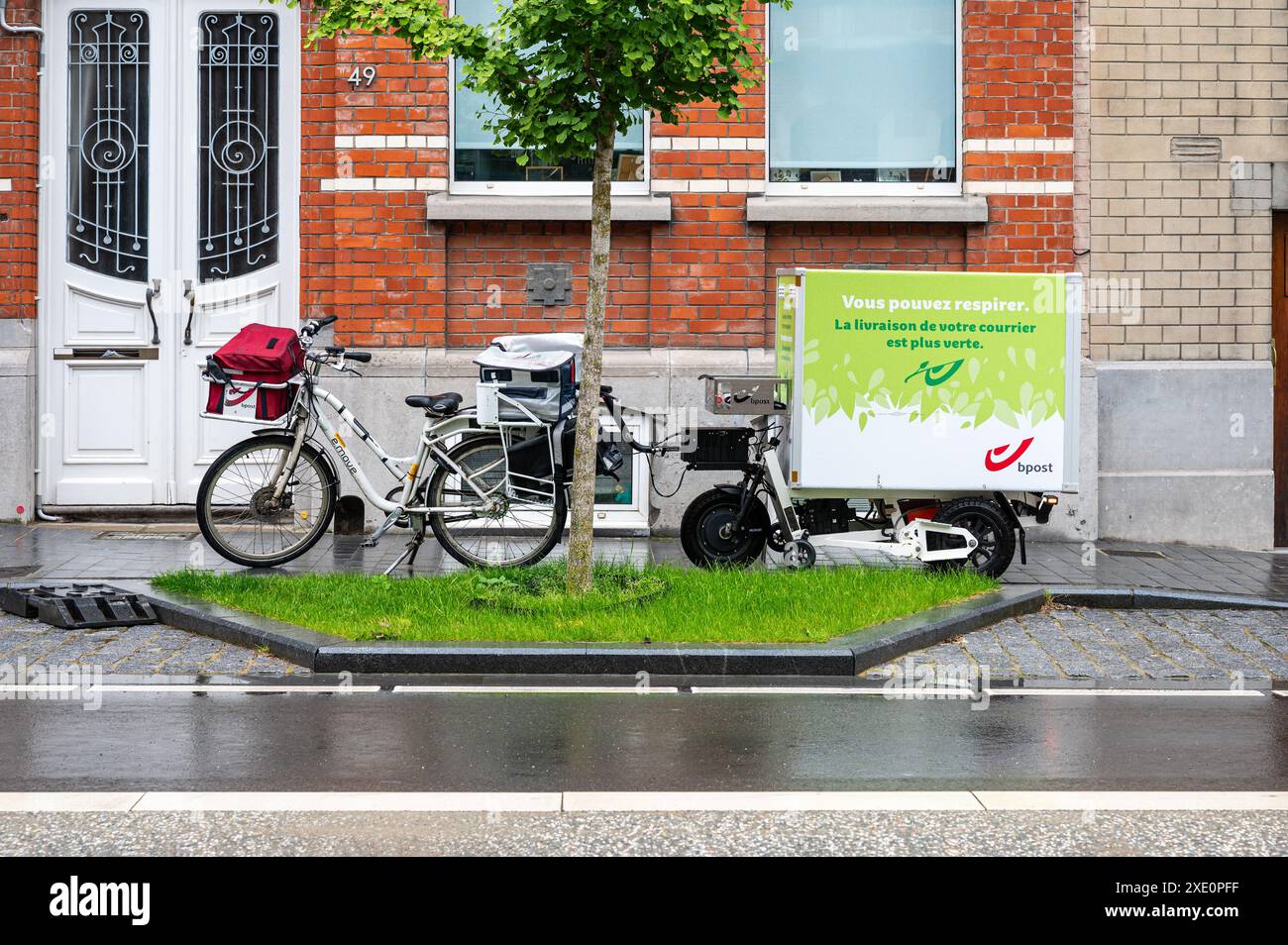 Vilvoorde, Flemish Brabant, Belgium, June 18, 2024 - Postal service ...