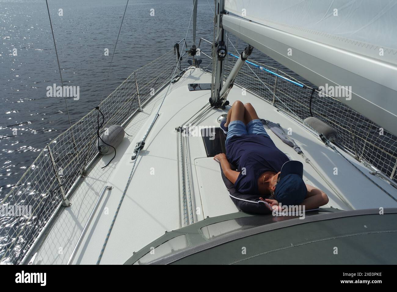Sailing trip, relax time Stock Photo - Alamy