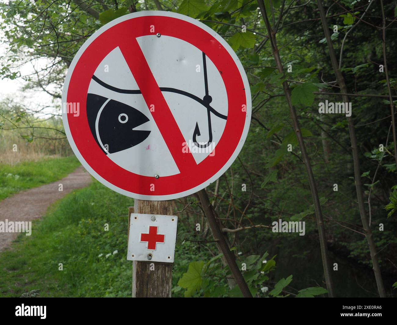 Fishing ban, sign Stock Photo - Alamy