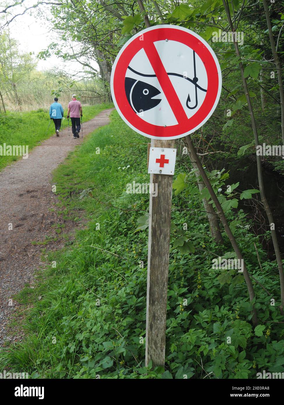 Fishing ban, sign Stock Photo - Alamy