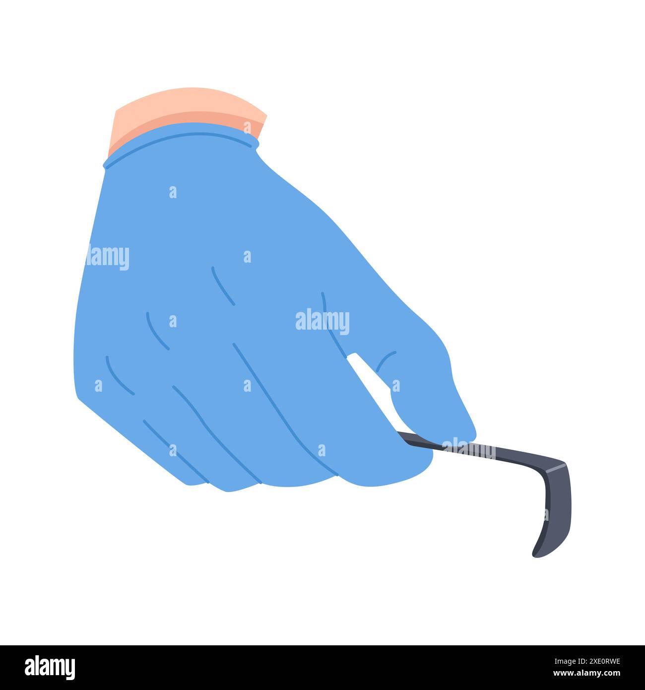 Surgeon hand in sterile latex glove with surgical instrument vector ...