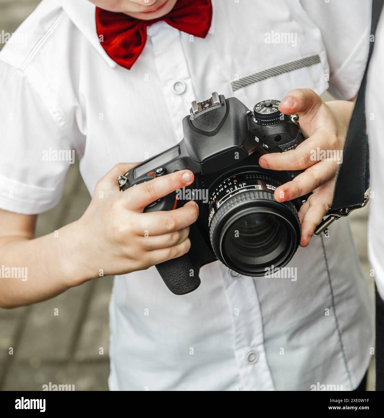 The child with camera Stock Photo - Alamy