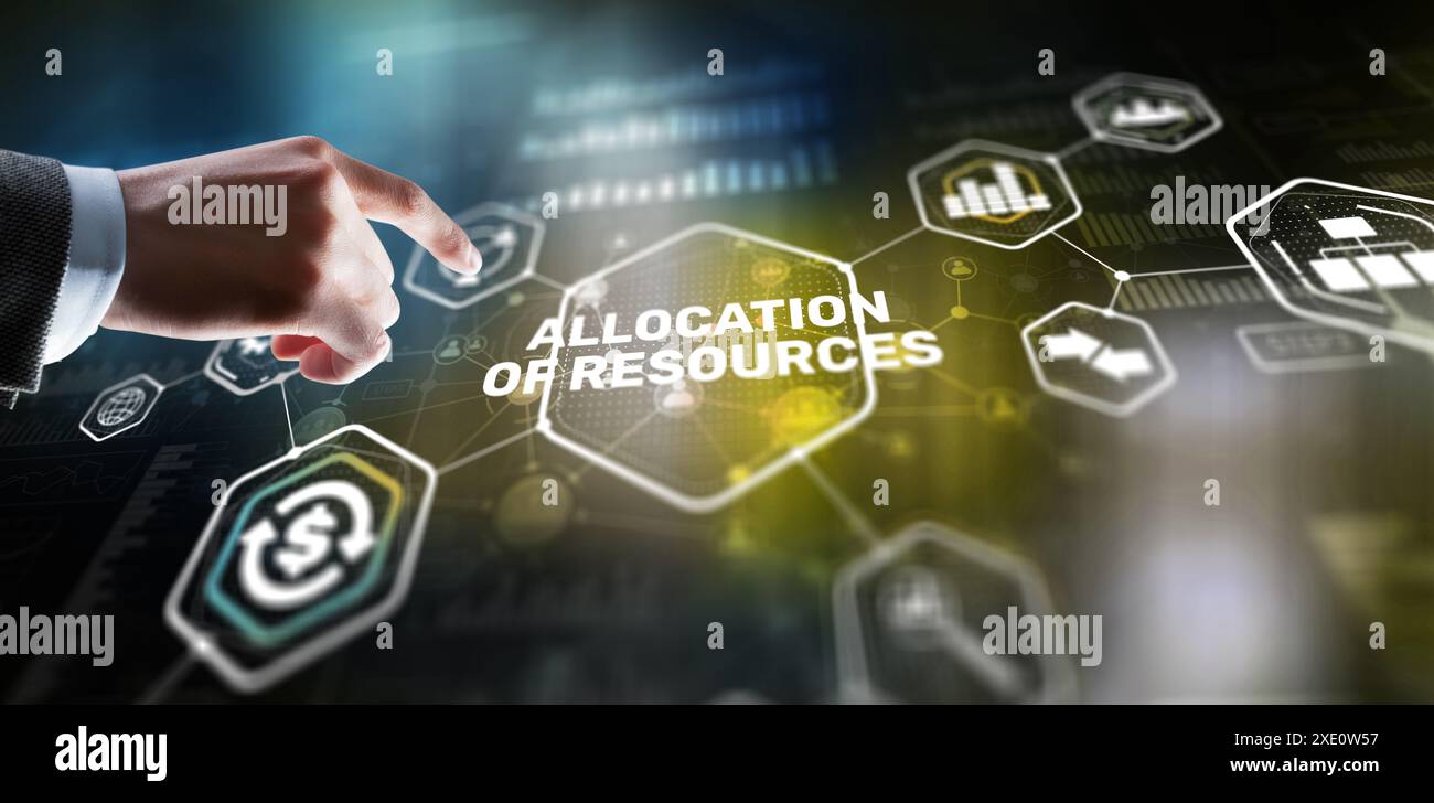 Allocation of resources concept on Virtual 3D Screen. Strategic ...