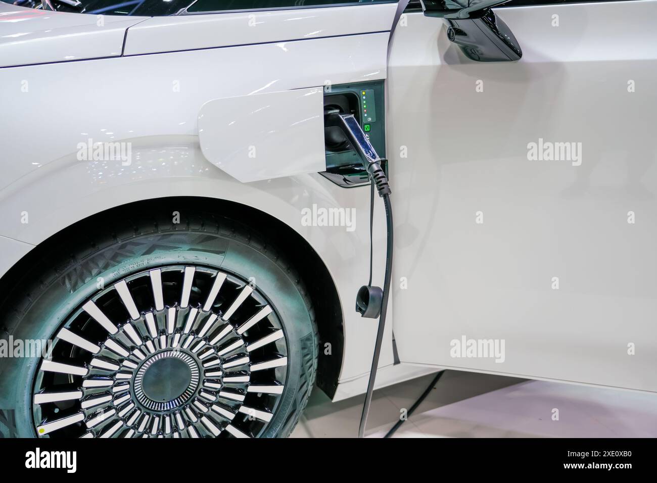 Grip plug of industrial electric charging machine connected with socket ...