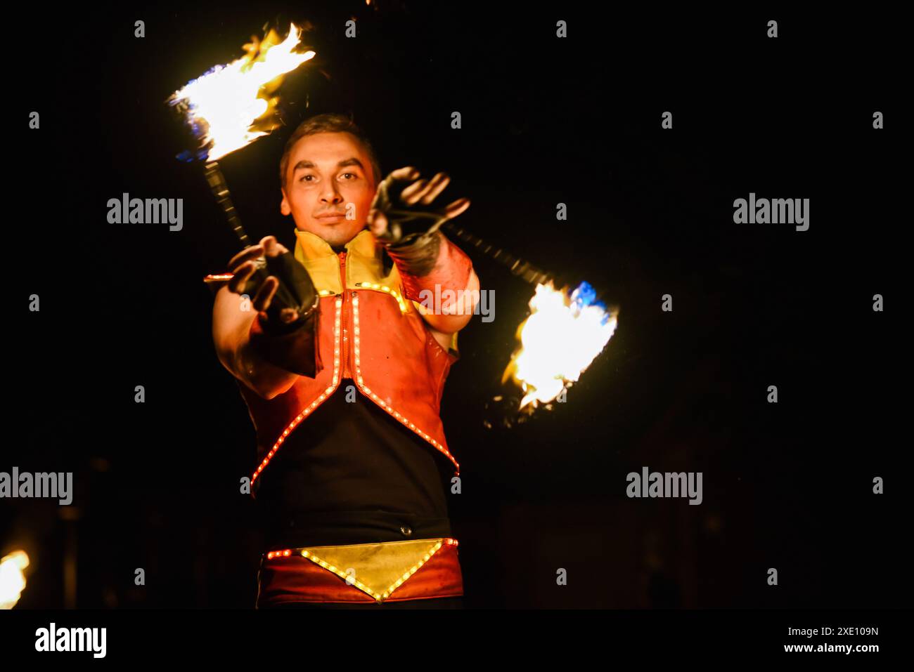 Fire dancer traditional black hi-res stock photography and images - Alamy