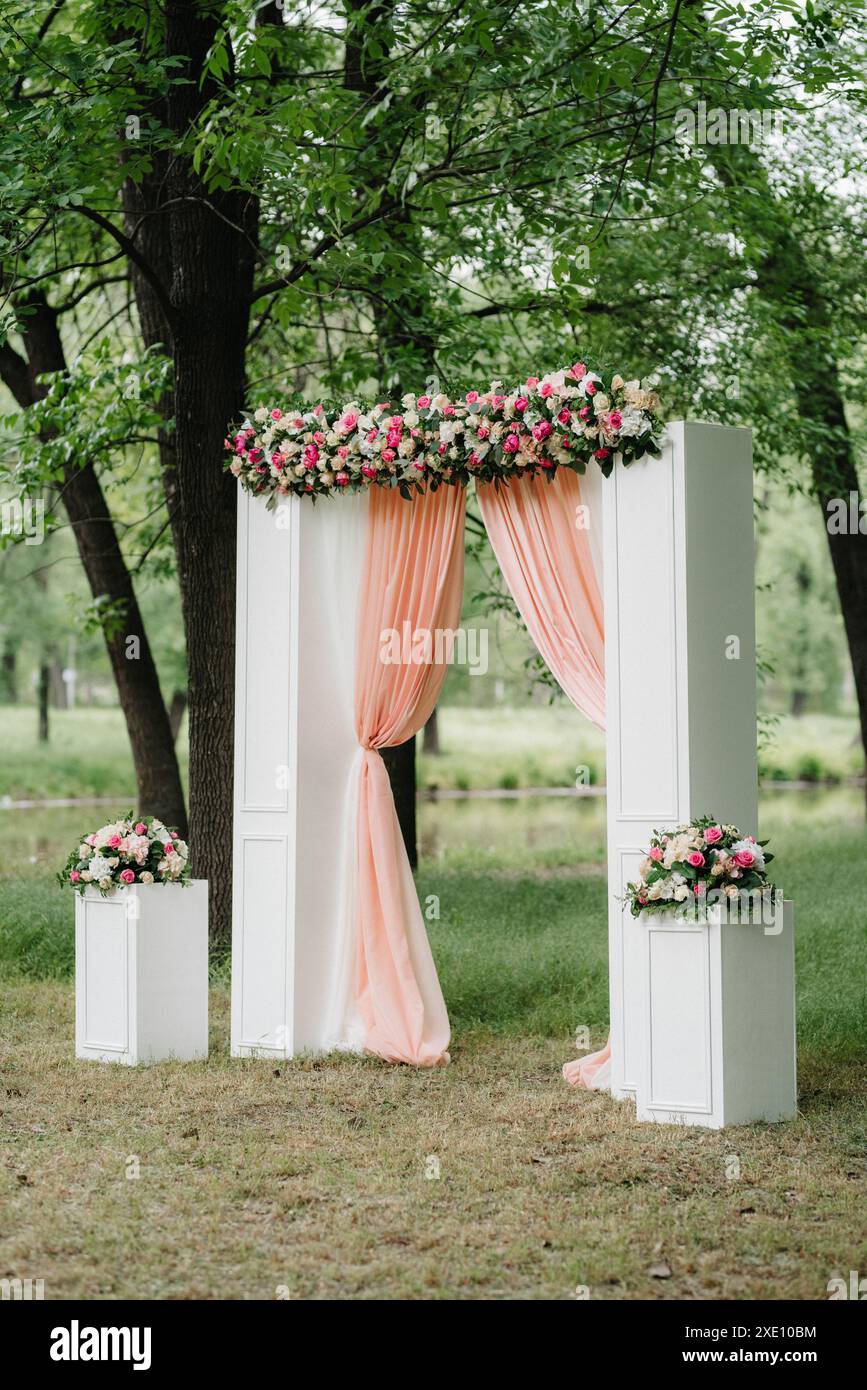 Wedding ceremony area Stock Photo - Alamy