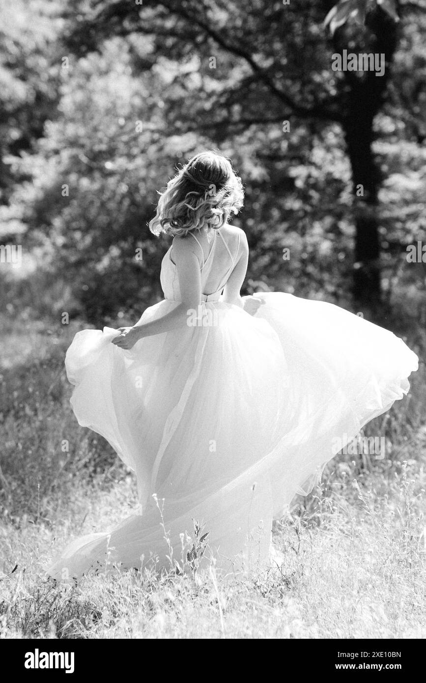 Perfect wedding dress on the wedding day Stock Photo - Alamy
