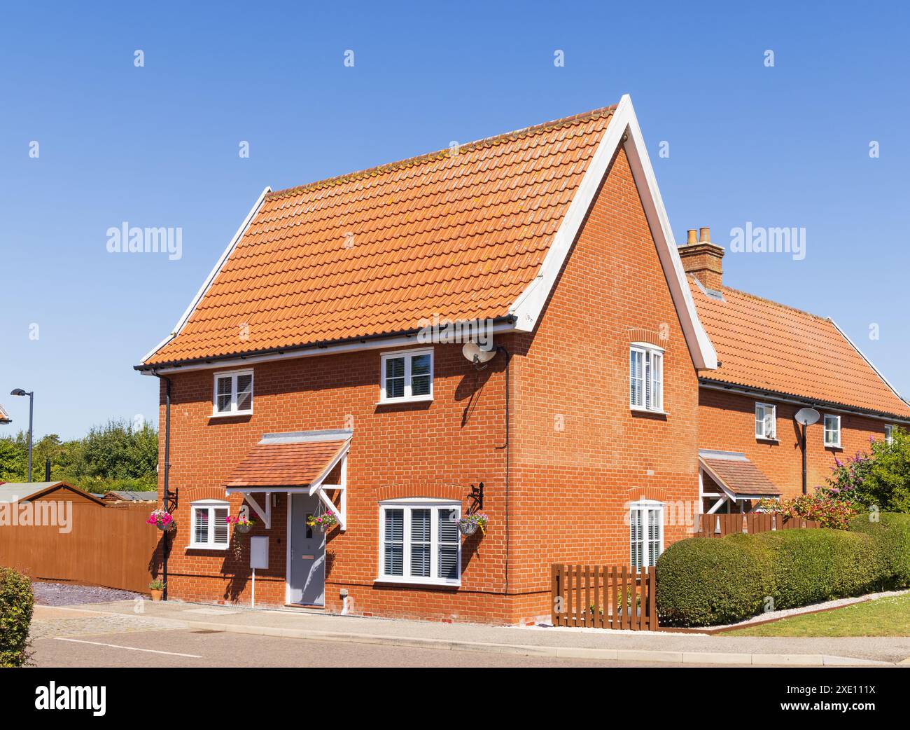 New build modern detached house with dormers. Suffolk. UK Stock Photo ...