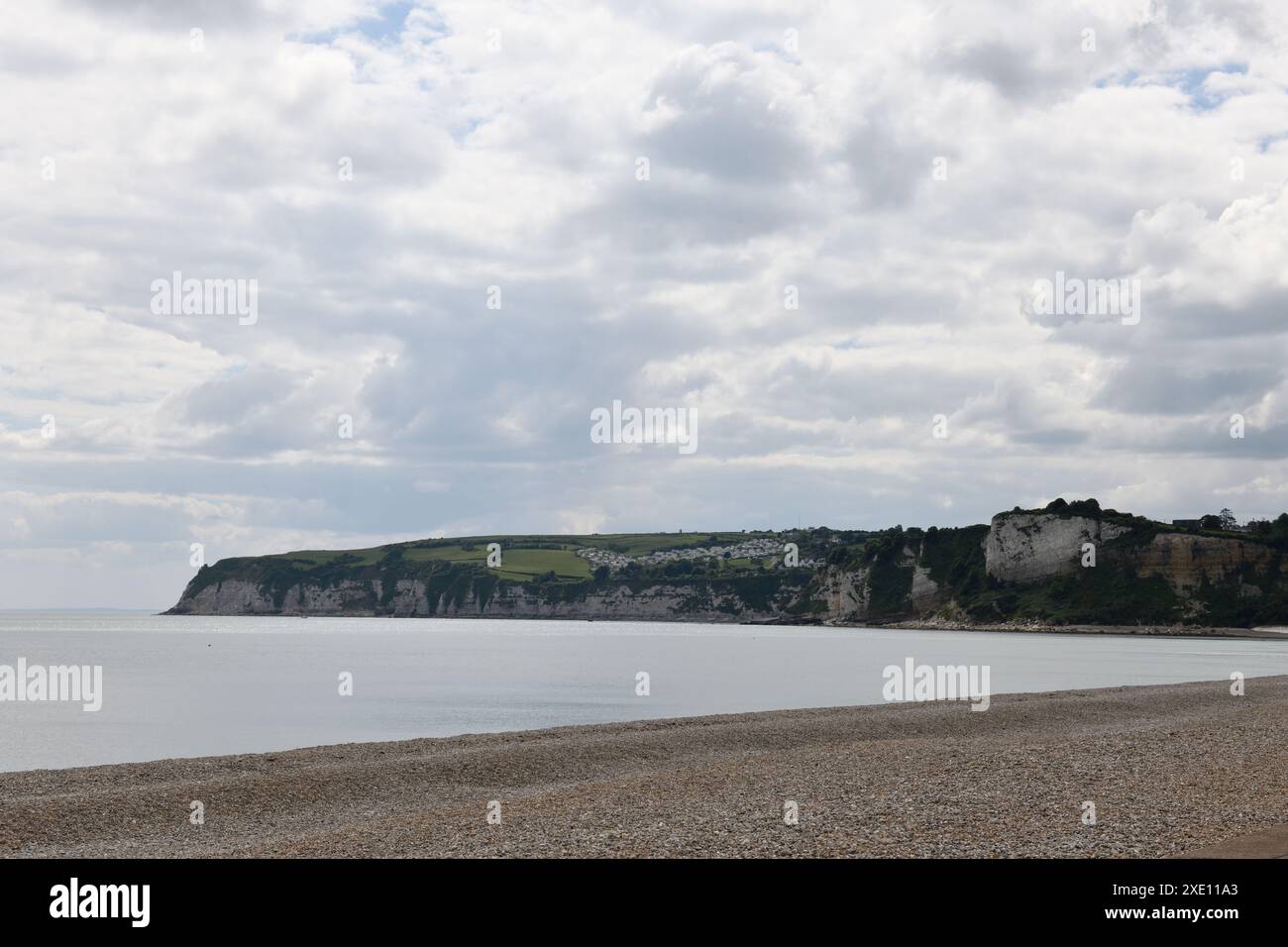 Seaton Seafront with Pebble Beach in the Summer of 2024 Stock Photo - Alamy
