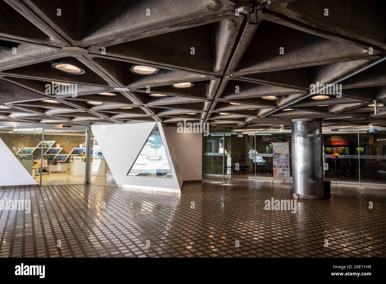 Contemporary interior architecture of the Pre-Columbian Gold Museum ...