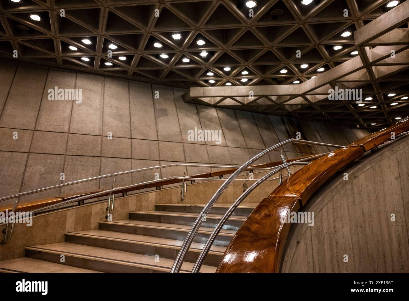 Contemporary interior architecture of the Pre-Columbian Gold Museum ...