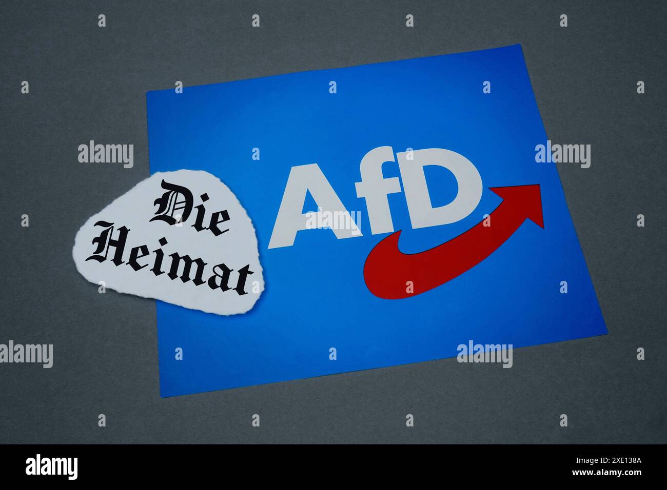 AfD-Logo und Die Heimat AfD-Logo und Die Heimat, 25.06.2024, Borkwalde ...